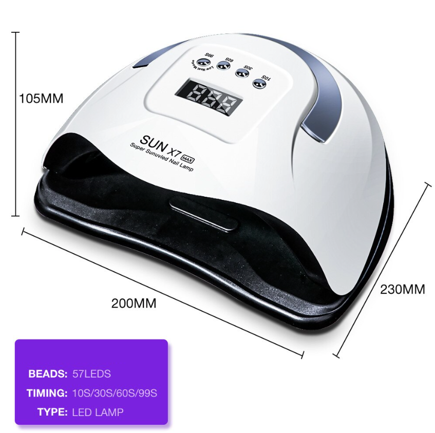 220W Nail Dryer LED Lamp UV Light Polish Gel Curing Machine Electric ...