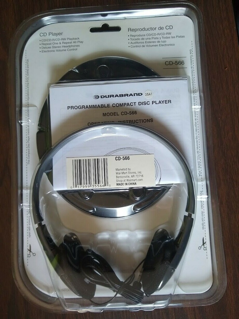 Durabrand Portable CD-566 Compact Disc Player W/Headphone factory ...