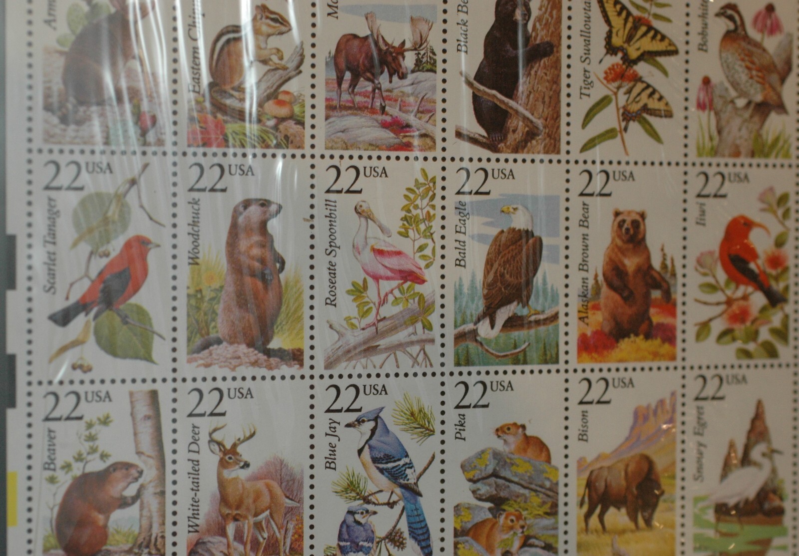 WILDLIFE AMERICA USPS 1987 MINT SET COMMEMORATIVE BOOK & 50 STAMPS ...