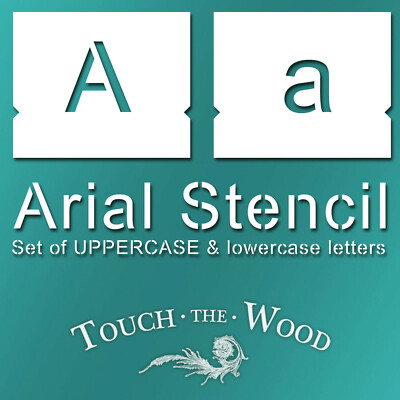 ARIAL Stencil Font: lowercase and UPPERCASE Lettering Alphabet ...