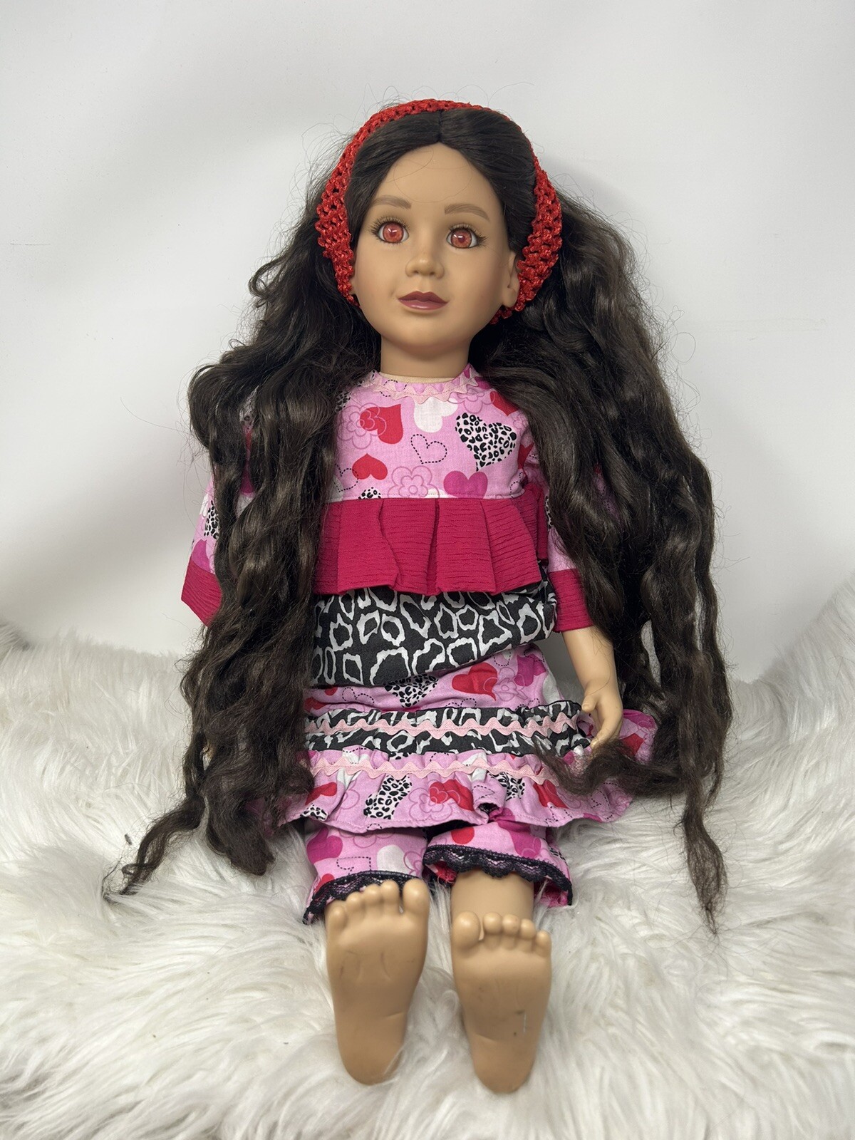 My Twinn Doll Catherine Poseable Brown Hair Red Eyes Doll 2003 Body 23 ...