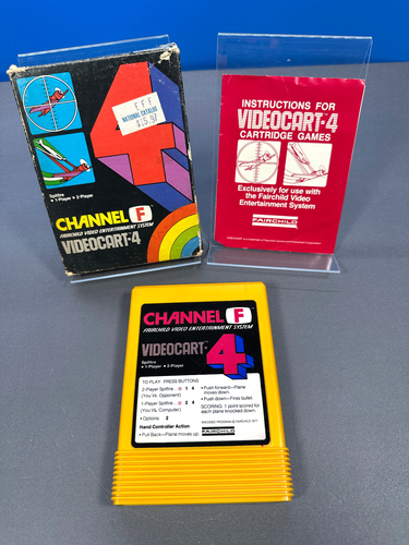 FAIRCHILD CHANNEL F GAME 4 VIDEOCART-4 SPITFIRE #4 COMPLETE IN BOX CIB ...