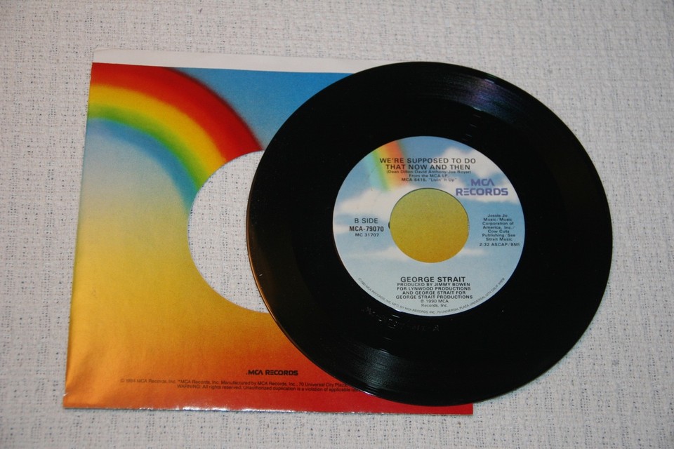 GEORGE STRAIT VINYL 45 DRINKING CHAMPAGNE B/W WE'RE SUPPOSE TO DO NEW ...