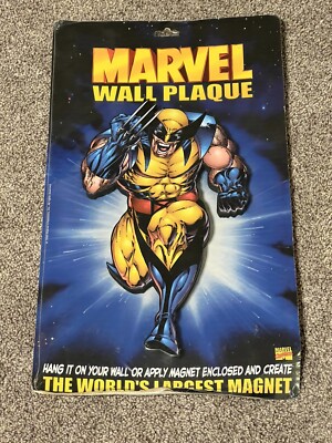RARE WOODEN 1999 WOLVERINE MARVEL WALL PLAQUE 11 INCHES TALL HANG ...