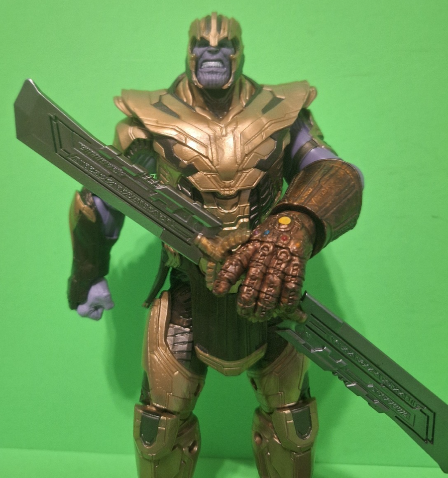 Marvel Legends ARMORED THANOS *CUSTOM* BAF COMPLETE + GREAT COMIC ...