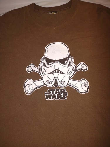 Vintage Star Wars Stormtrooper Crossbones Brown X large T-shirt | eBay