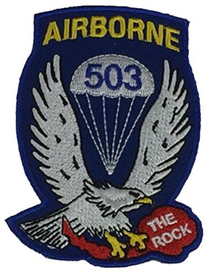 US ARMY 503RD AIRBORNE INFANTRY REGIMENT INF RGT PATCH THE ROCK VETERAN ...