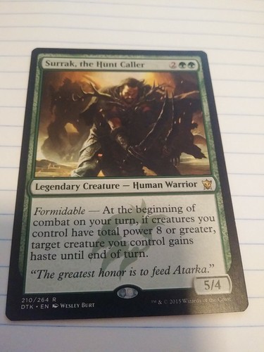 1 x Surrak, the Hunt Caller - Dragons of Tarkir - NM - Magic The ...