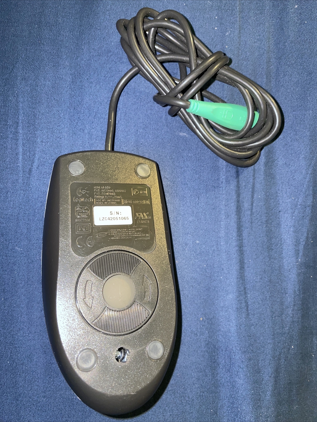 Wyse Logitech Wired Mouse M-SBN96 with PS2 Connection | eBay