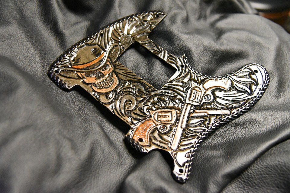 Telecaster pickguard, "The Outlaw "custom made new laced | eBay