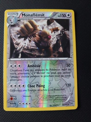 Carte Pokemon monaflèmit holo reverse 83/111 XY Poings Furieux Fr mint ...