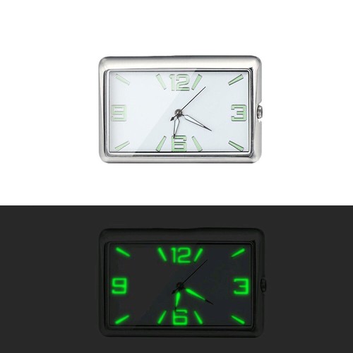 Mini Luminous Quartz Analog Watch Stick-On Clock For Vehicle Car ...