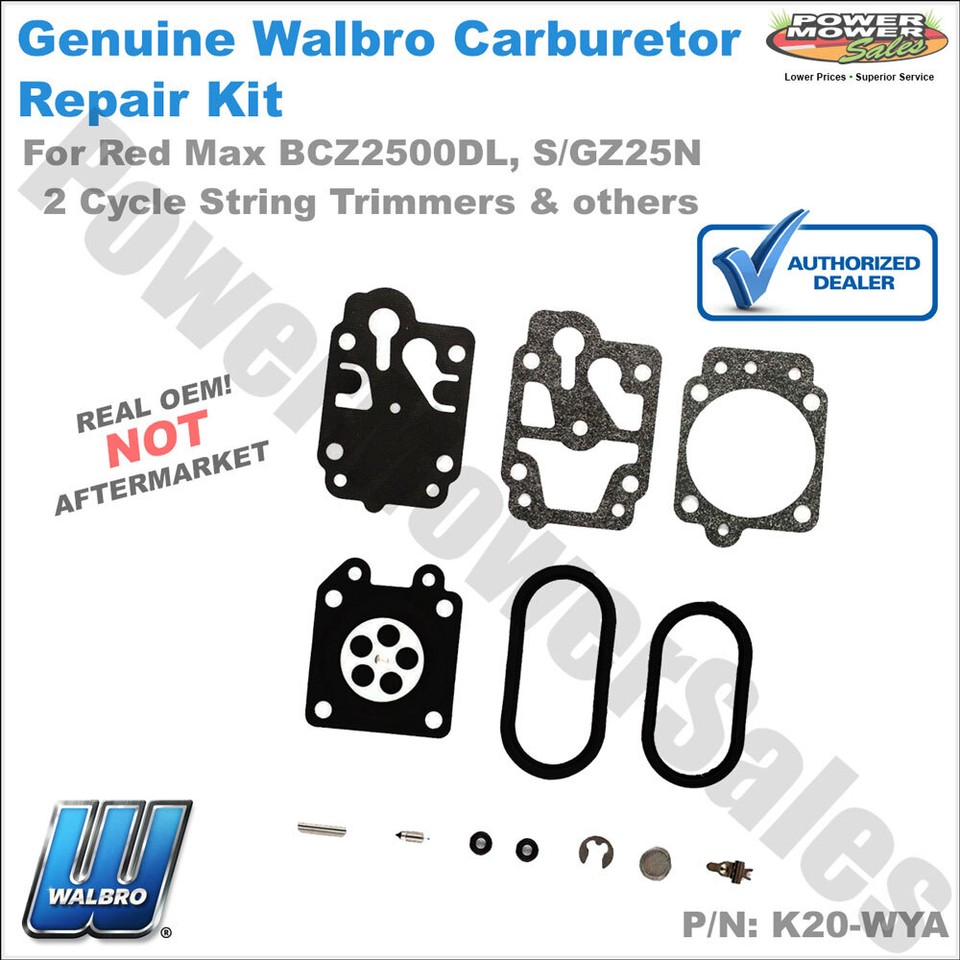 K20-WYA Carburetor repair kit for Red Max GZ23N GZ65N HTZ2401 EBZ7100 ...