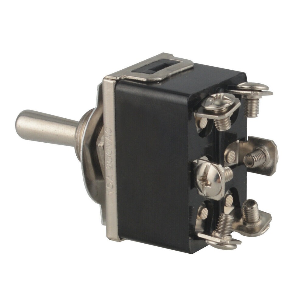 2Pcs Heavy Duty 20A/250V Toggle Switch Control 2 Pole Double Throw 6 ...