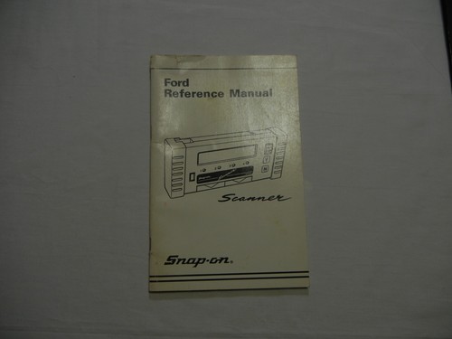 FORD REFERENCE MANUAL ZMT2500-1289 SCANNER SNAP-ON | eBay