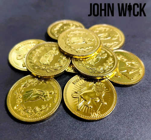 John Wick Continental Gold Coin Zinc Alloy Keanu Reeves Collectible ...