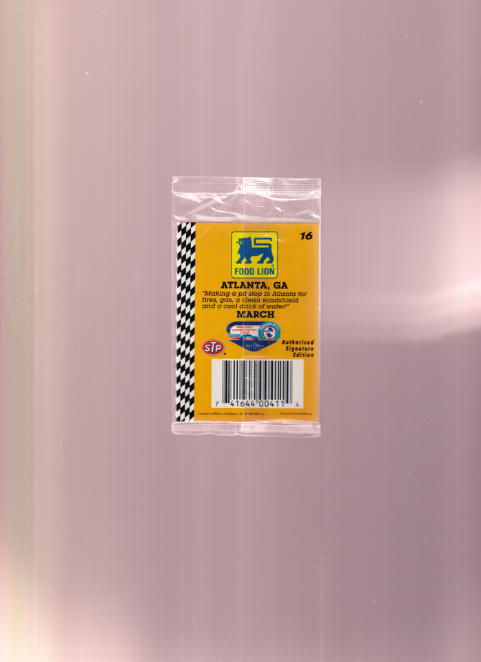Food Lion Card Pack Of 4 Richard Petty Fan Appreciation March Atlanta ...