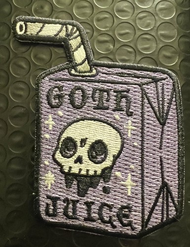 GOTH JUICE Juice Box Patch SEW IRONON PATCH Gothic Wear Hot Topic 3.5 ...