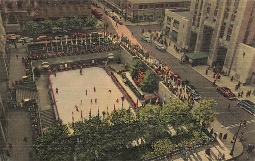 Linen Rockefeller Plaza Outdoor Ice Skating Rink New York City Birds ...