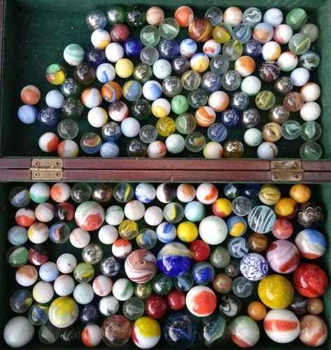 Collection Of Early Antique & Vintage Estate Marbles Lot 11 No Reserve ...