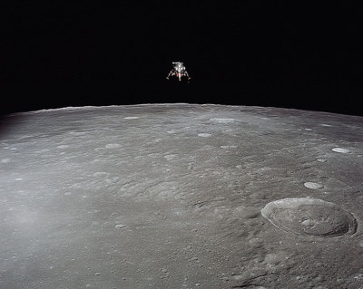 APOLLO 12 LUNAR MODULE LANDING ON MOON NASA 11x14 GLOSSY PHOTO PRINT | eBay