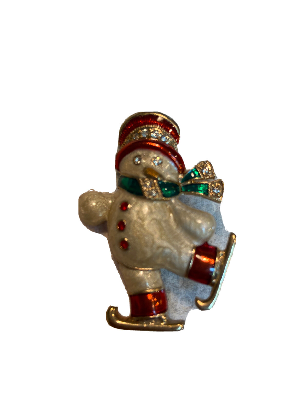 Vintage, signed Monet, XMAS snowman ice-skating Pin 1-3/4” | eBay