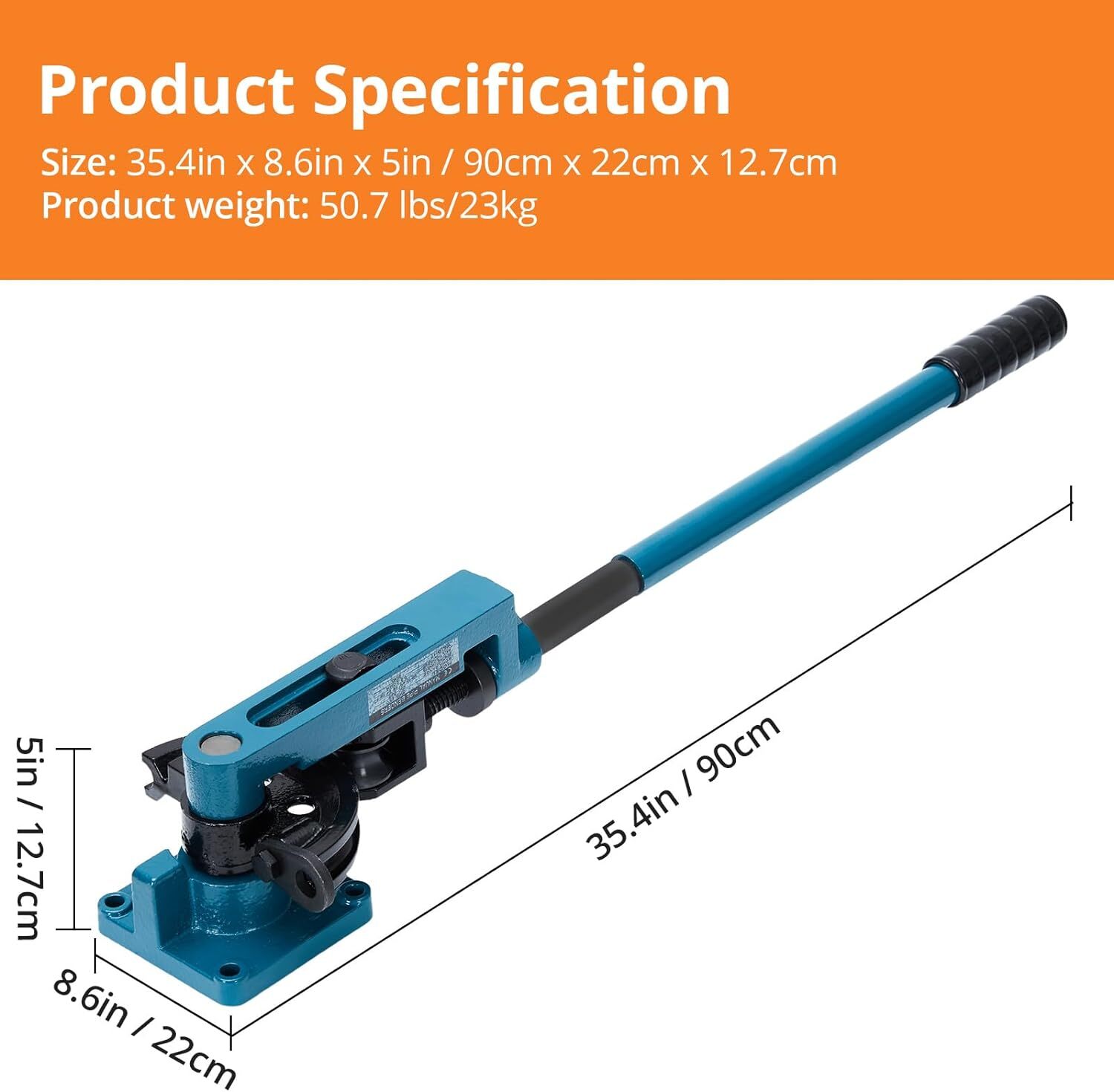 Pipe Bender Manual Bench Bending Machine 3/8"-1" w/ Tube Cutter and 7 ...