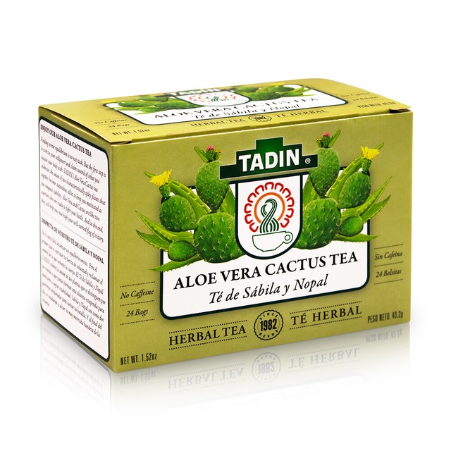 Tadin Tea Aloe Vera With Cactus 24 Bags - Te De Sabila Con Nopal for ...