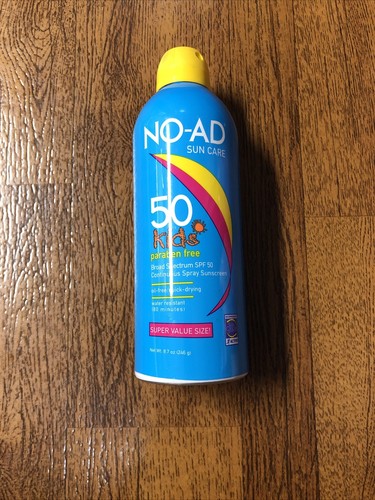 NO-AD Kids Sunscreen Spray 8.7oz SPF 50 Paraben & Oil Free ...