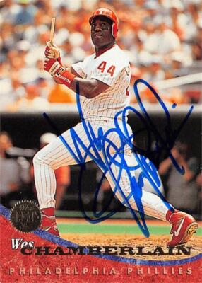 Wes Chamberlain autographed Baseball Card (Philadelphia Phillies) 1994 ...
