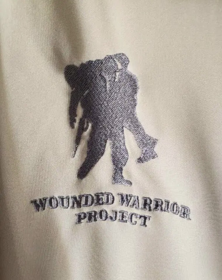 Under Armour M Wounded Warrior Project Polo Shirt Beige Embroidered ...
