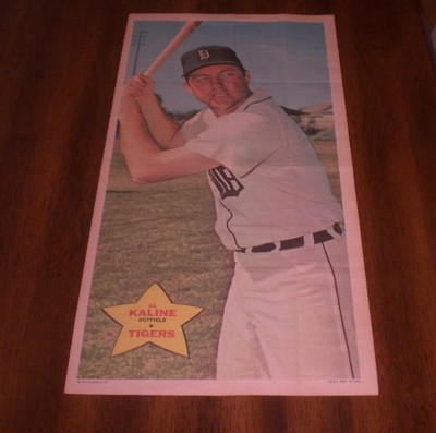 1968 TOPPS BASEBALL POSTER INSERT 10x18 - TIGERS AL KALINE #9 | eBay