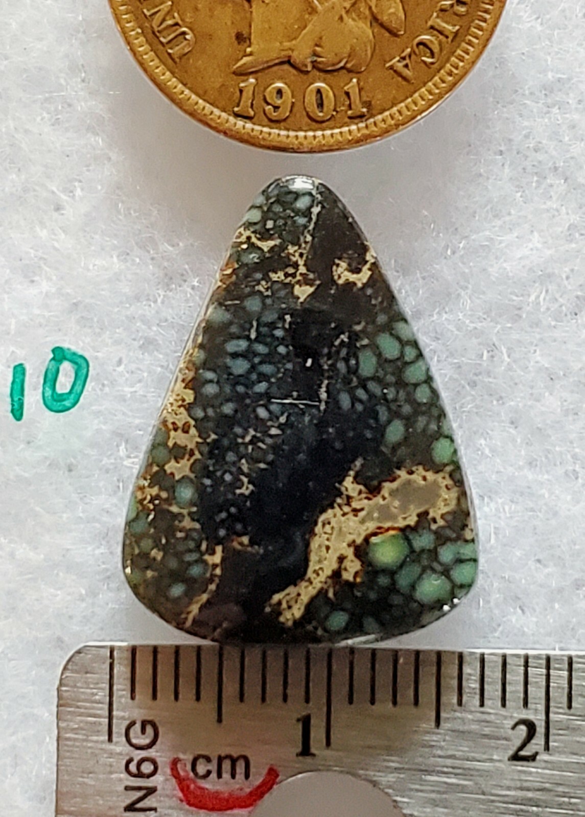 Snowville Variscite Turquoise Cabochon!11.9ct Fine Grade Natural Webbed ...