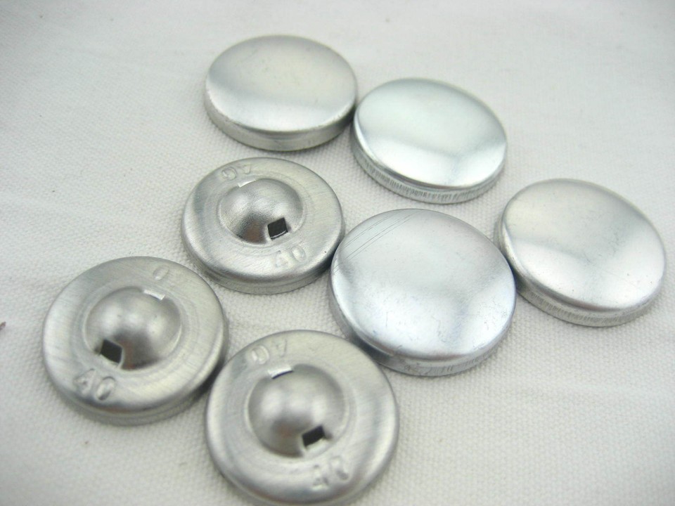 large Fabric self Cover Buttons Aluminum Flat Ring Back DIY fabric ...