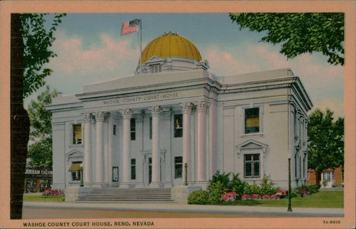 Postcard Washoe County Courthouse Reno Nevada NV 2 | eBay