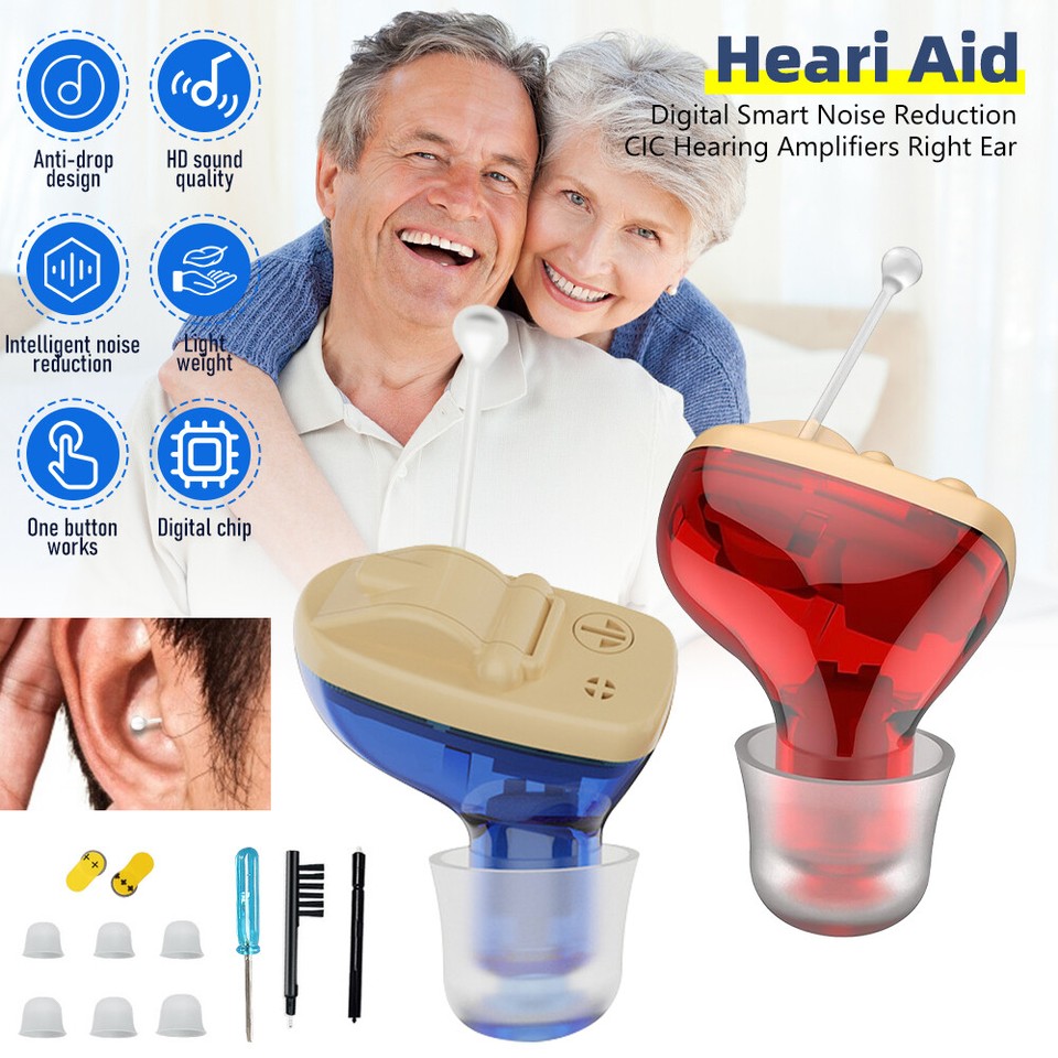 Mini Digital Hearing Aids Invisible In Ear Small Sound Voice Amplifier ...