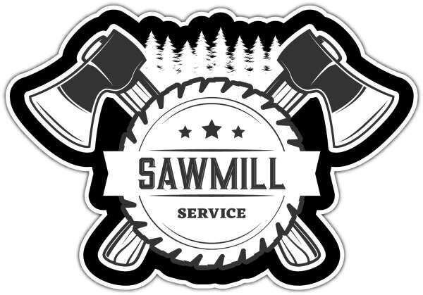Sawmill Axe Lumberjack Saw Woodwork Car Bumper Window Sticker Decal 5 ...