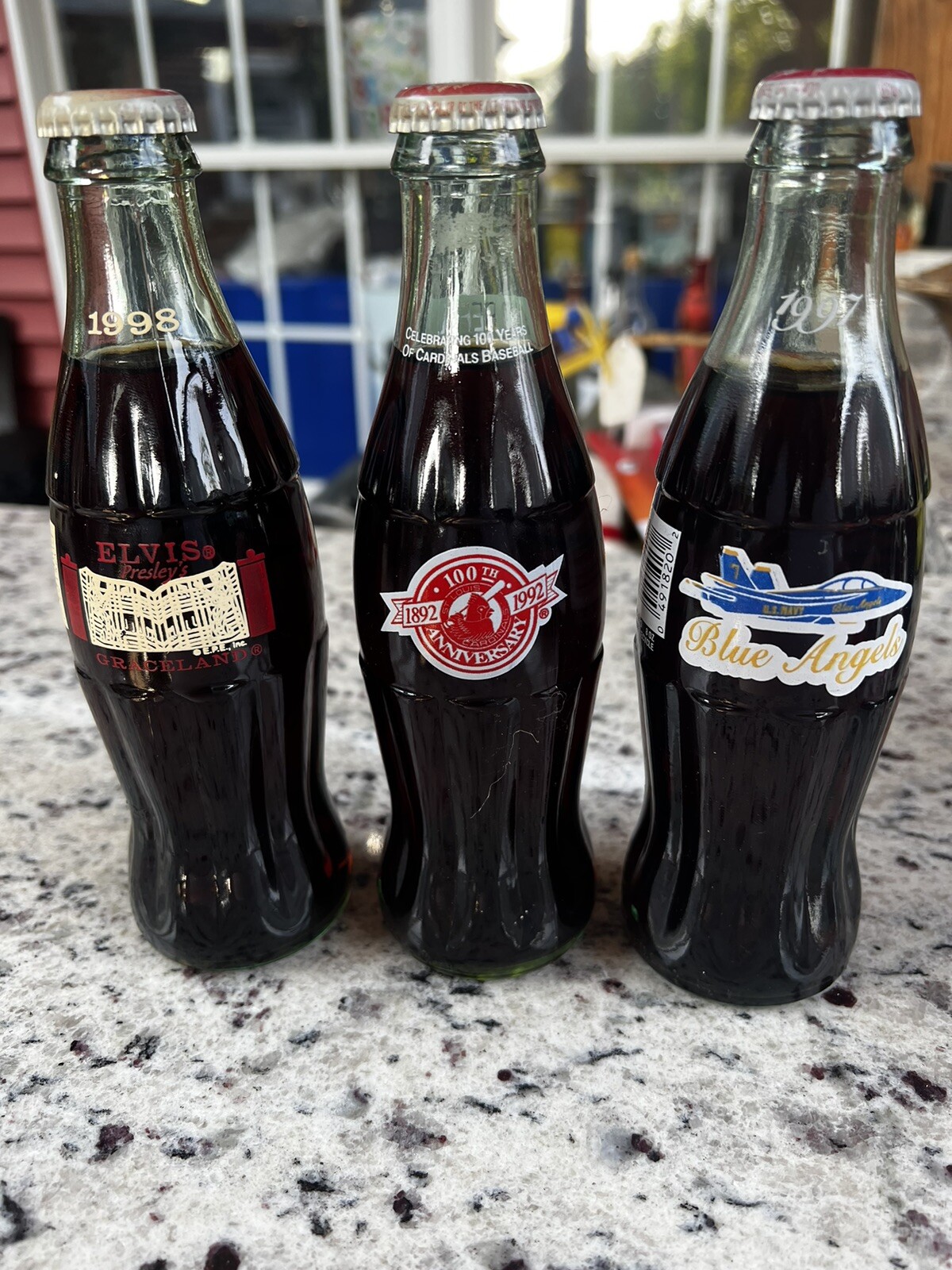 3 Vtg Coke Coca Cola Classic 8 Oz No Refill Elvis St Louis Cardinals ...