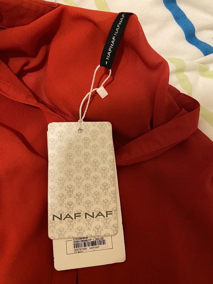Sheer Red Top BNWT NAF NAF | eBay