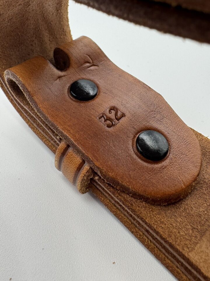 Boy Scouts Of America Tooled Leather Belt Sz 32 Logo BSA Scout *NEW ...