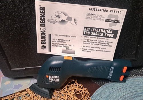 Black & Decker VersaPak 7.2V 82mm Cordless Triangle Sander VP510 Tool ...