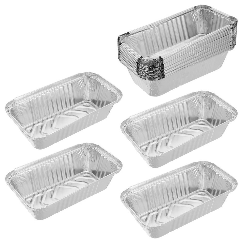 25 Pcs Take Out Food Containers Bbq Drip Tray Aluminum Foil Trays ...