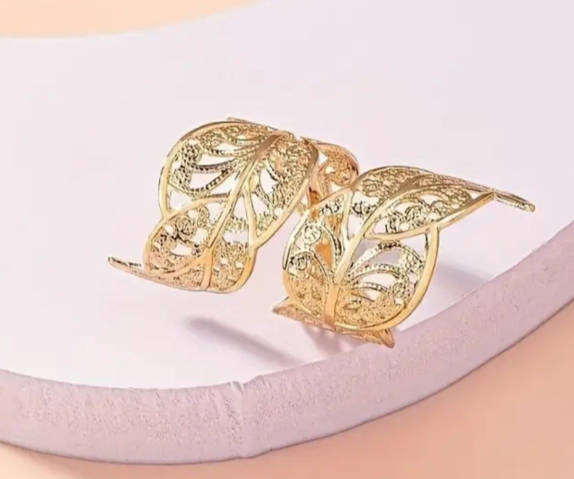 Boho Open Leaf Ring for Women – 14K Gold Plated, Lightweight OS | eBay