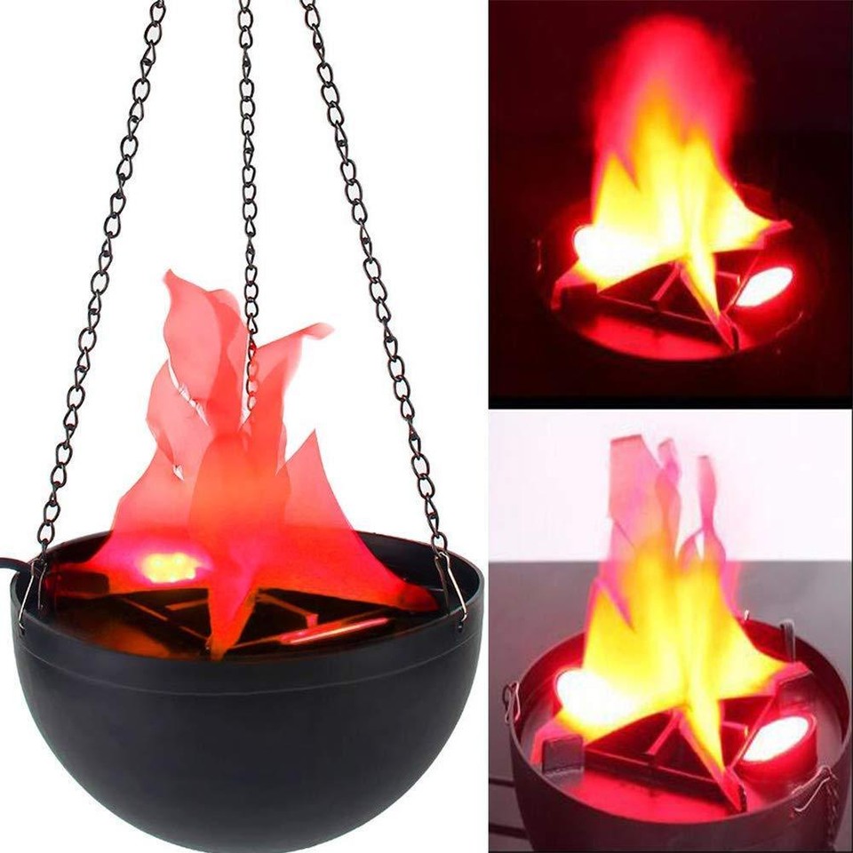LED Hanging Fake Flame Light Fire Pot Bowl Electronic brazier lamp fr ...