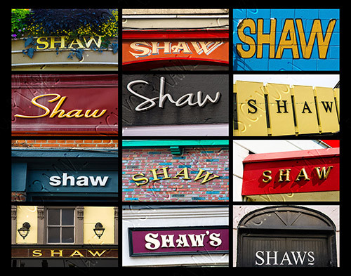 SHAW Name Poster featuring photos of actual signs | eBay
