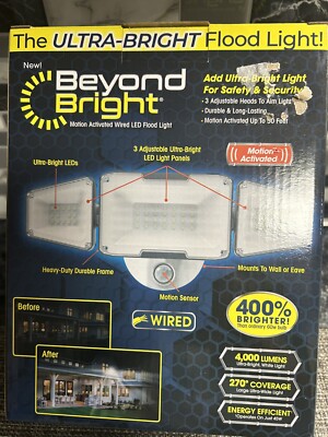 Beyond Bright Ultra-Bright Motion Activated LED Garage Light - Black | eBay
