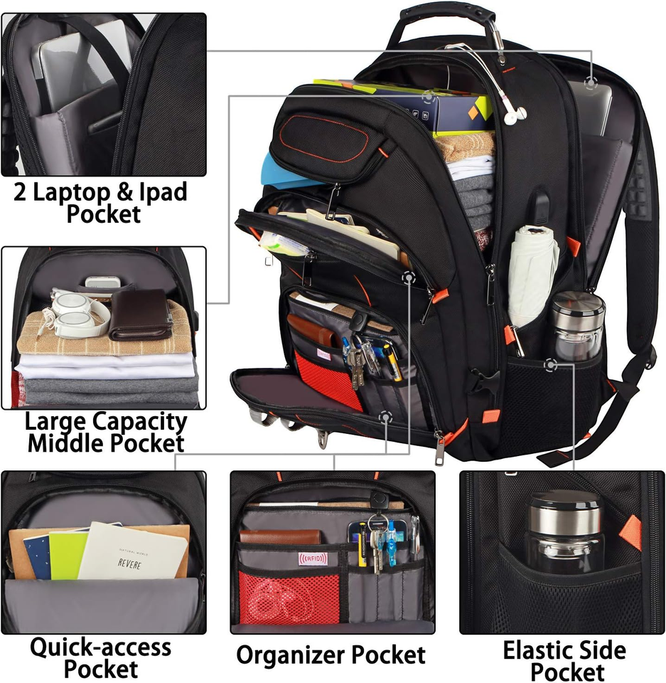 Travel Laptop Backpack,Extra Large 18.4 Inch Gaming Laptop Backpacks ...