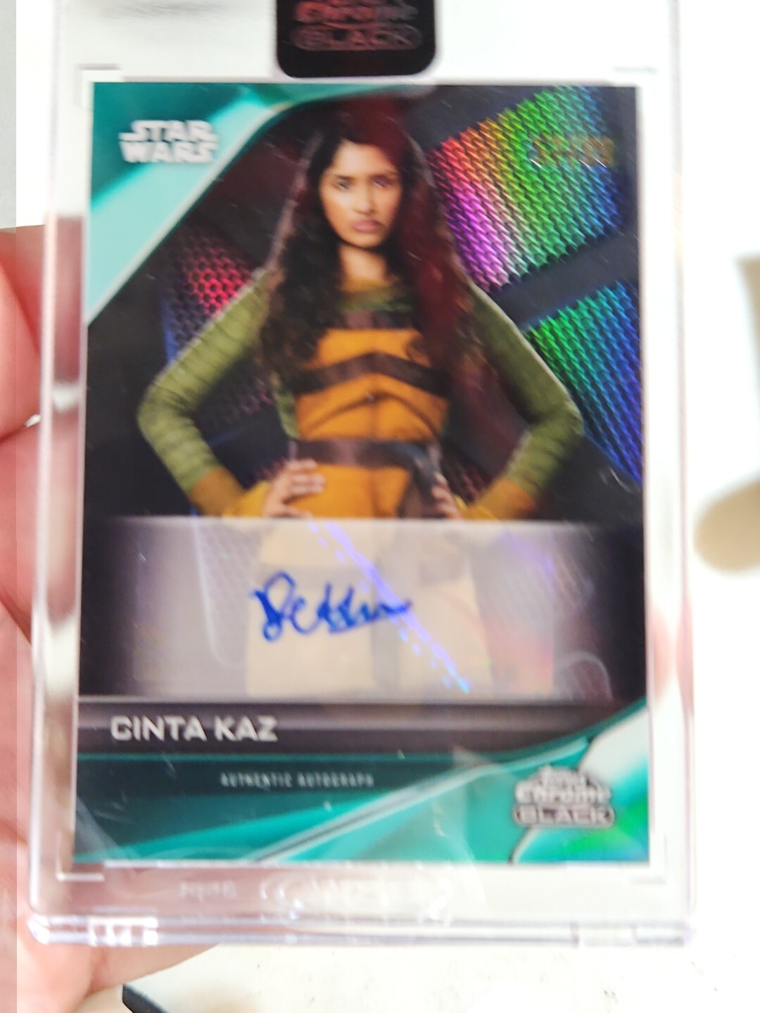 2023 TOPPS CHROME BLACK STAR WARS VARADA SETHU AS CINTA KAZ AUTO Green ...