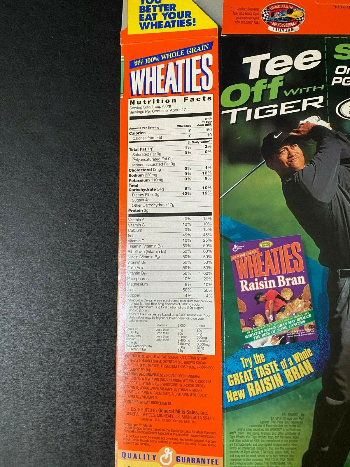 Tiger Woods Wheaties Cereal Boxes with CD Sampler Disc Unopen (Flat ...
