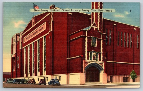 Postcard National Guard Armory Jersey City New Jersey | eBay
